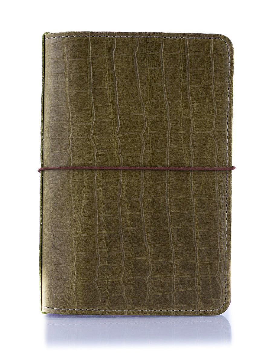 Hunter No. 5: Croc-Embossed Veg-Tanned Leather Notebook Cover